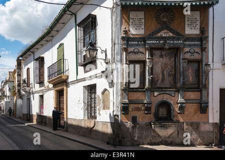 Street corner shrine in the Calle Lineros, Cordoba, Andalucia, Spain ...