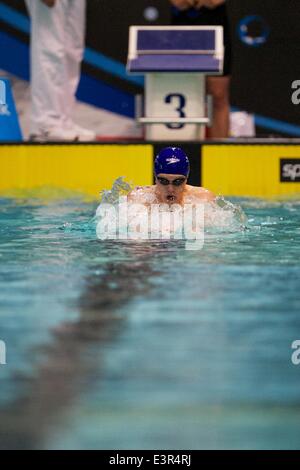 Duncan Scott in action during the Men's 200m Freestyle heats on day six ...