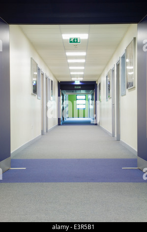 Inside a school corridor in Britain UK Stock Photo - Alamy