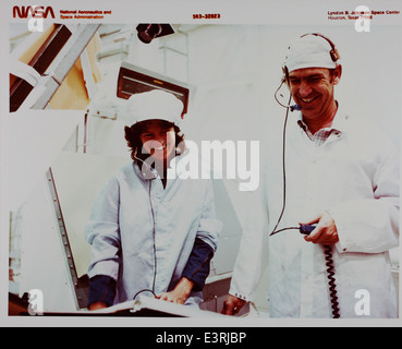 Sally K. Ride, the first American woman in space, is depicted in this ...