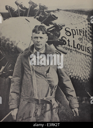 This image of Charles Lindbergh, a legendary aviator, captures his ...