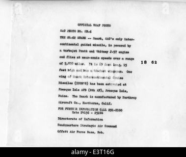 The SM-62 Snark was an American cruise missile used during the Cold War ...