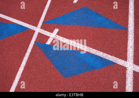 Markings and arrows on a running track, Pittsburgh, Pennsylvania Stock ...