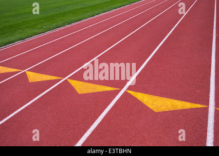 Markings and arrows on a running track, Pittsburgh, Pennsylvania Stock ...