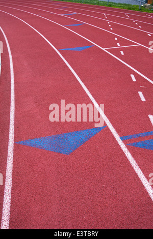 Markings and arrows on a running track, Pittsburgh, Pennsylvania Stock ...