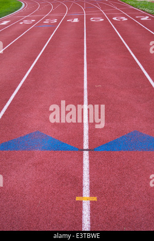 Markings and arrows on a running track, Pittsburgh, Pennsylvania Stock ...