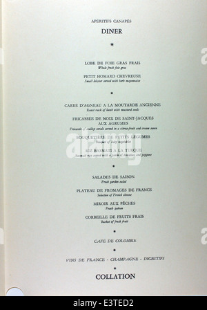 The Air France Menu Collection showcases a series of menus used by the ...