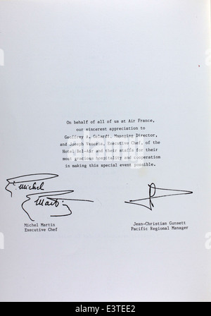 This collection of Air France menus showcases the airline’s history and ...