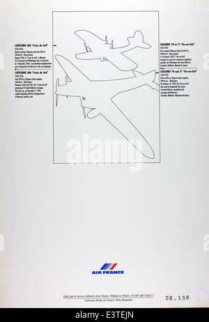 This collection of Air France menus showcases the airline’s history and ...