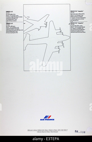 This collection features Air France airline menus, showcasing the ...