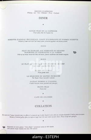 The Air France Menu Collection showcases various in-flight menus used ...
