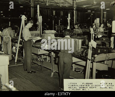 This image depicts scenes from the Consolidated/Convair Aircraft ...