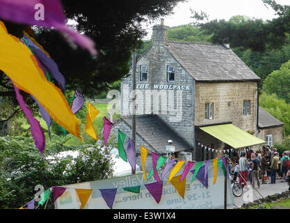 The Woolpack pub in Slad, Gloucestershire, England, UK, a small ...