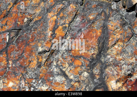 Weathered Rhyolite (Felsic - Silica rich Stock Photo - Alamy