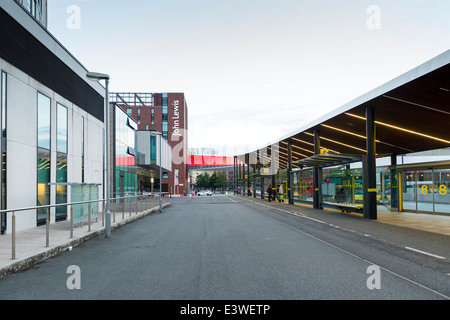 Liverpool One Bus Station sign, Canning Place, Liverpool Stock Photo ...