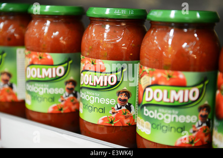Jars of dolmio bolognese sauce Stock Photo - Alamy
