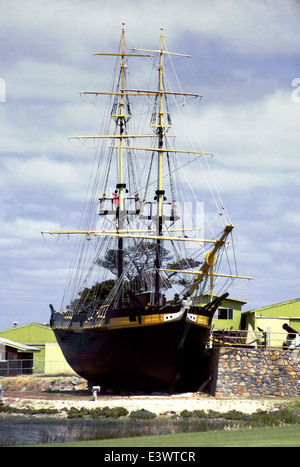 Replica of the Brig Amity sailing ship from the time of colonialization ...