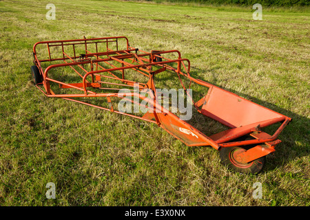 Browns Bale Sledge in Field UK Stock Photo - Alamy