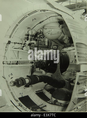 A photograph of the Convair/General Dynamics Atlas rocket's ground ...