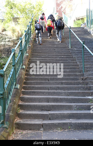 McElhone stairs links the Sydney suburb of Potts Point to Woolloomooloo ...