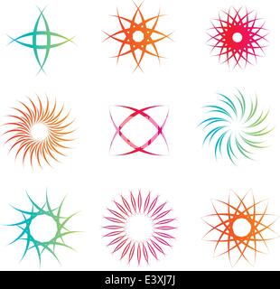 illustrations of colour logo marks and symbols Stock Vector Image & Art ...