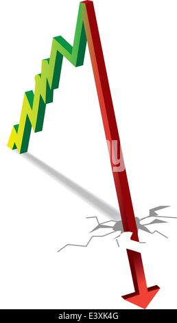 graph showing the rise and fall of performance Stock Vector Image & Art ...