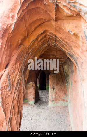 Lacy's Caves on the banks of the River Eden near Little Salkeld, in ...