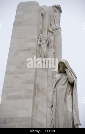 The memorial to Canadian war dead at Vimy Ridge in northern France ...