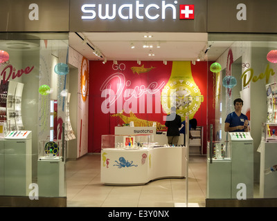 Swatch store shop sign logo exterior on Oxford Street, London, UK Stock ...