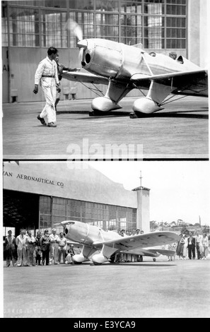 A photograph of a 1934 Ryan aircraft, associated with Charles Lindbergh ...