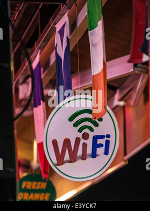 Free Wi-Fi for customers. Sign in the middle of nowhere up high in ...