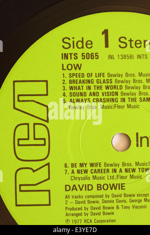 David Bowie Low album Stock Photo - Alamy