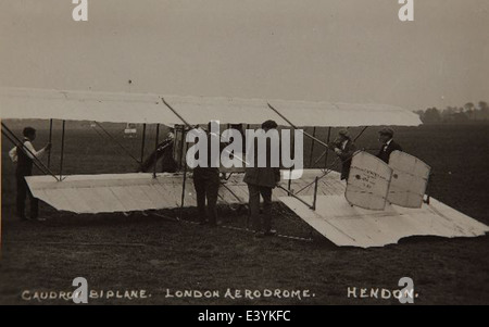 Photograph of a Caudron E-2 aircraft, an early French monoplane ...