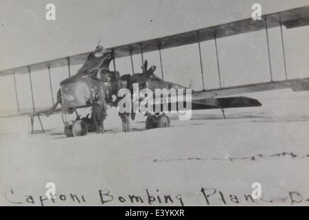 A photograph showcasing an aircraft designed by Caproni, an Italian ...