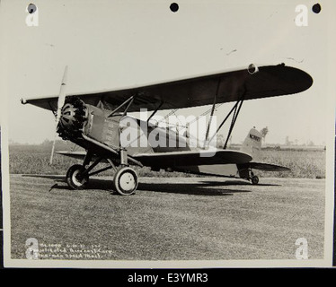 A photograph of a Stearman M-2 aircraft, displayed at the San Diego Air ...