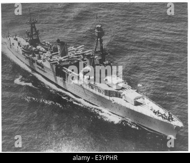Photograph of a North Hampton-class cruiser, showcasing its heavy naval ...