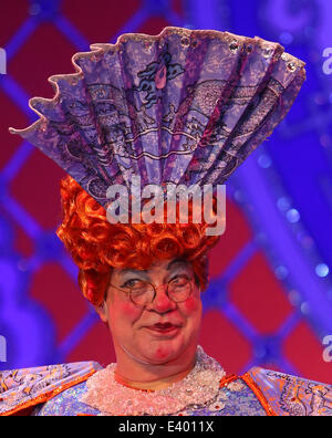 The cast of the New Wimbledon Theatre's 2013 pantomime Aladdin ...