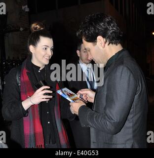 The cast of Anchorman 2 leaving Toners pub after popping in for a ...