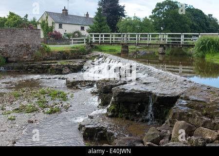 Morland Beck's waterfall in Morland village, Cumbria, UK Stock Photo ...