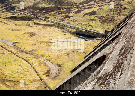 Scottish Hydro dam at Lochan na Lairige on Ben Lawers near Killin ...