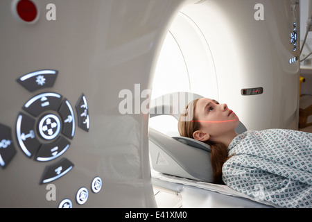 Girl going into CT scanner Stock Photo - Alamy