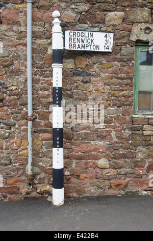 Old Cumberland County Council Road Sign, Cumbria, England Stock Photo ...
