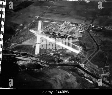 A photograph of the Naval Air Auxiliary Station (NAAS) Fallon overhead ...