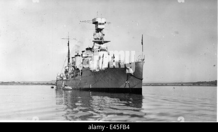 The USS Concord (CL-10), a Cleveland-class light cruiser, is shown here ...