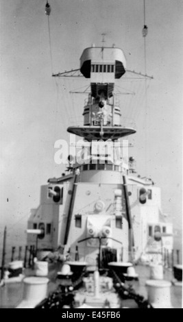 The USS Concord (CL-10), a Cleveland-class light cruiser, is shown here ...