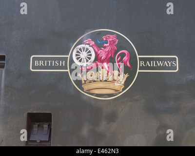 British Railway's 1956 "ferret and dartboard" crest on an old ...