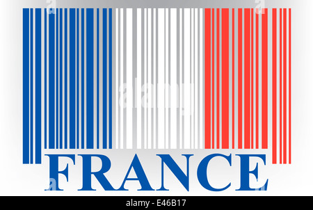 France barcode flag, vector Stock Photo - Alamy