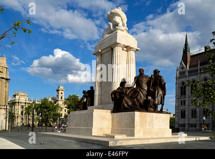 Hungary Budapest renewed Kossuth Lajos Square Count Tisza Istvan statue ...