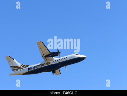 Blue Islands Blueislands airplane at Jersey Airport Channel Islands ...