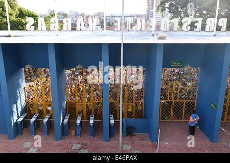 Colombia fans cheer before the World Cup Group K soccer match between ...